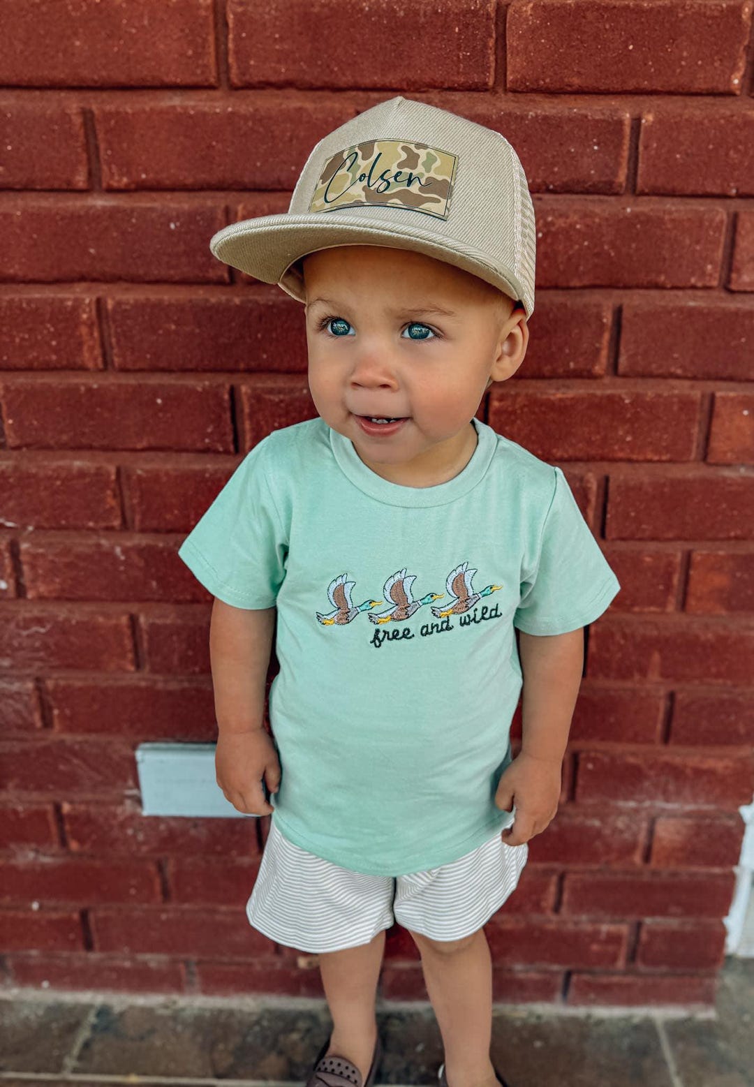 Personalized Snapback Hat | Infant and Youth, Camo- Style BR - CAMO - Etsy
