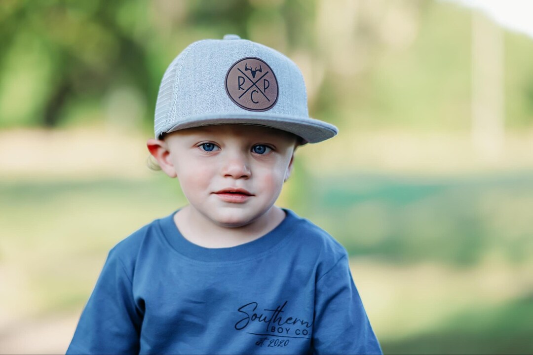 Personalized Snapback Hat | Infant and Youth - Initial Patch - Etsy