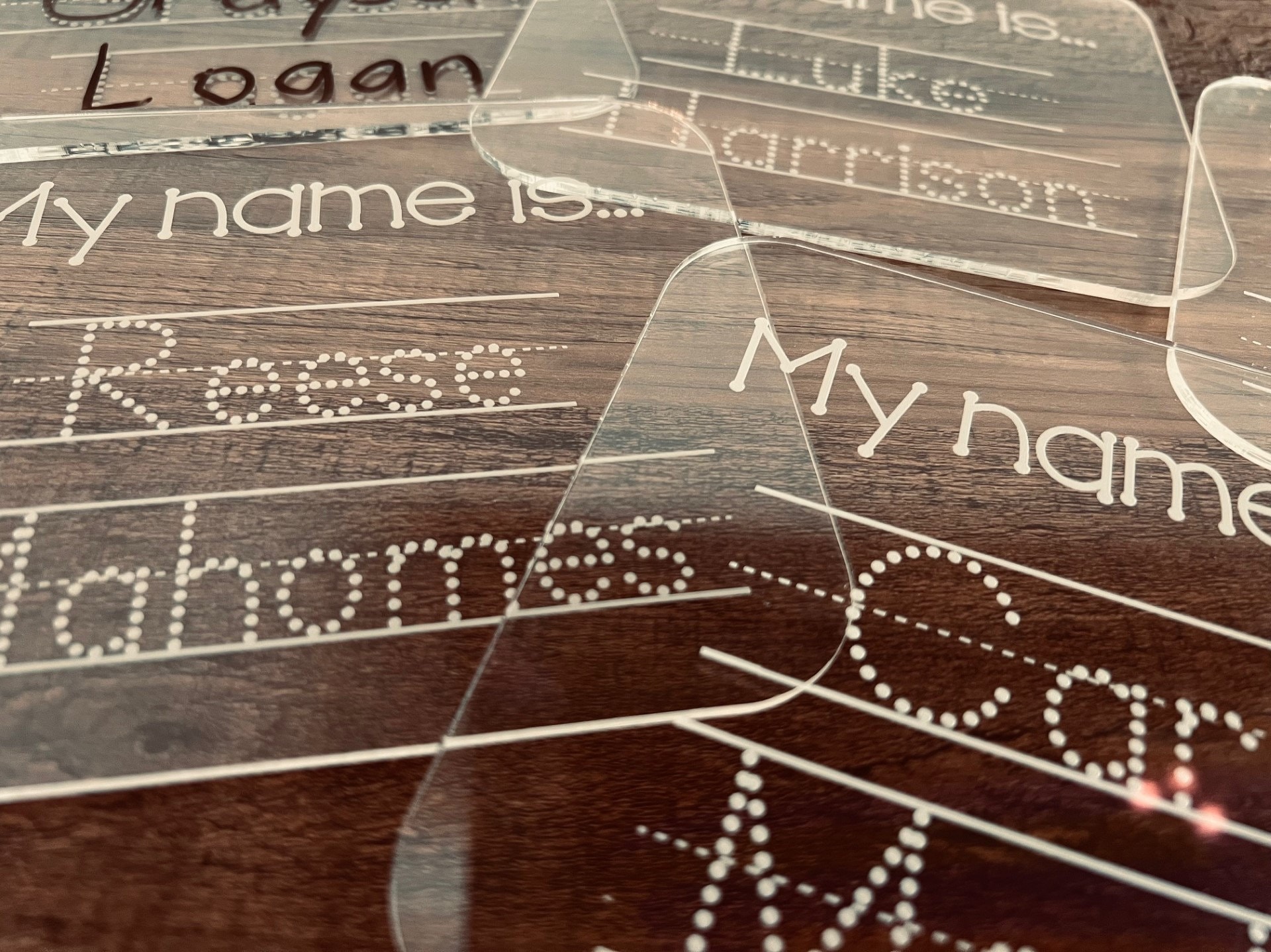 Laser Engraved Dry Erase Tracing Board My Name is Expo - Etsy