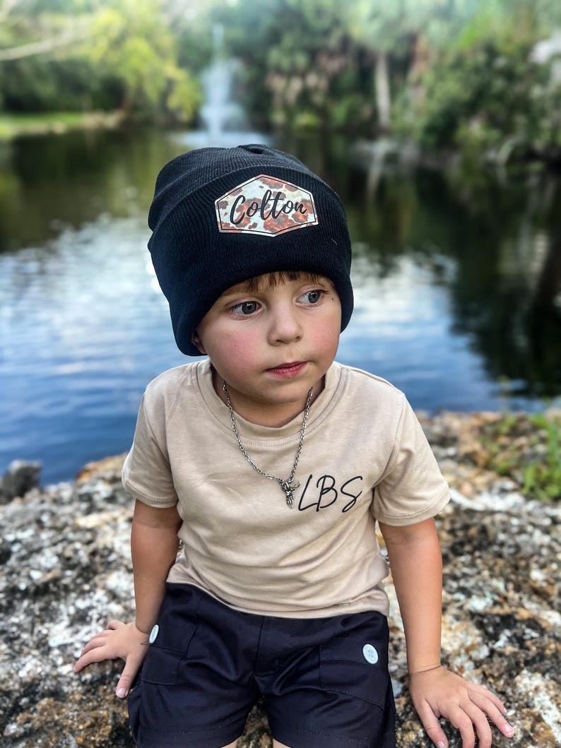 Personalized Name Beanie - COWHIDE - Etsy