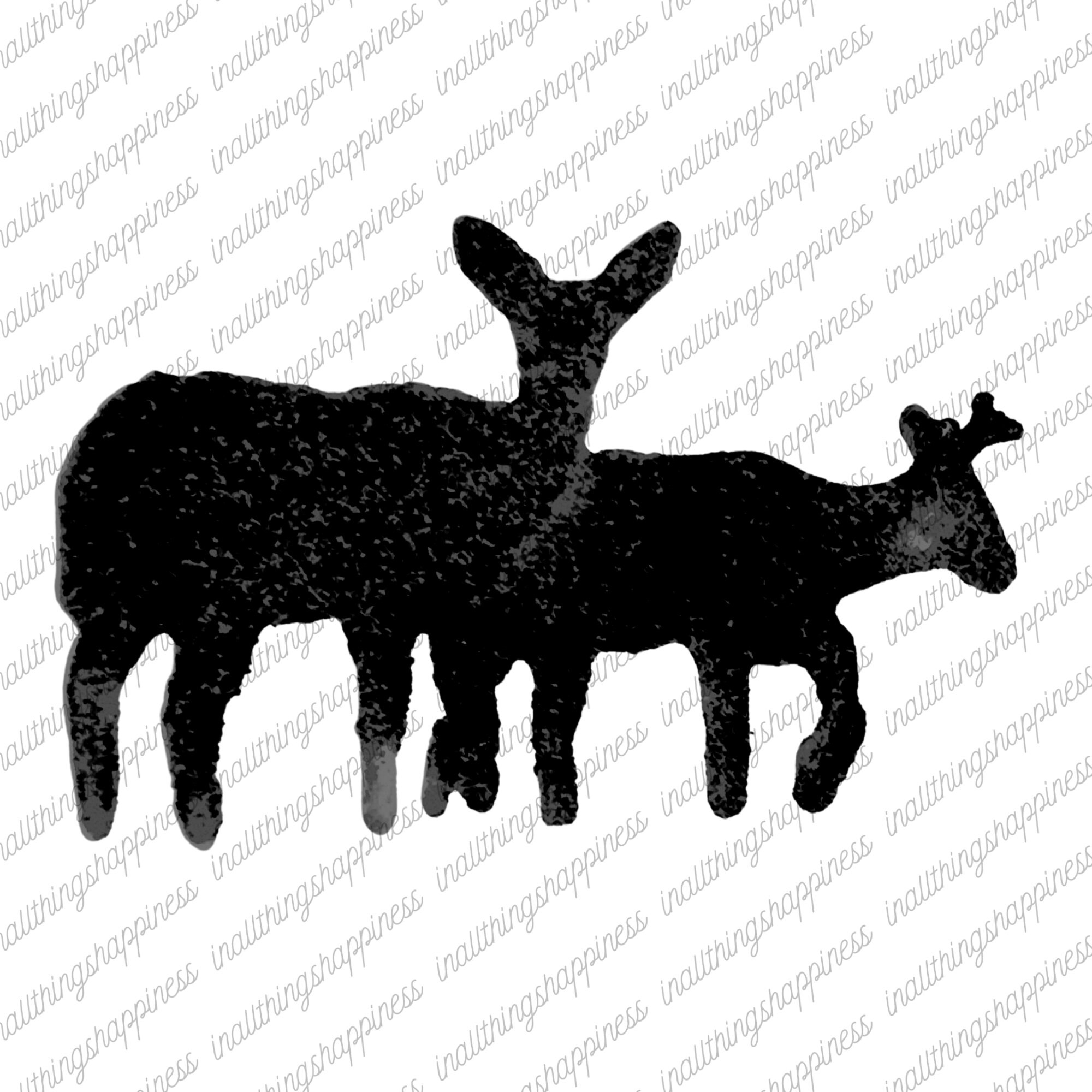 Inkblot Doe Svg, Doe Svg, Deer Svg, Fawn Svg, Png, Pdf Digital Download ...