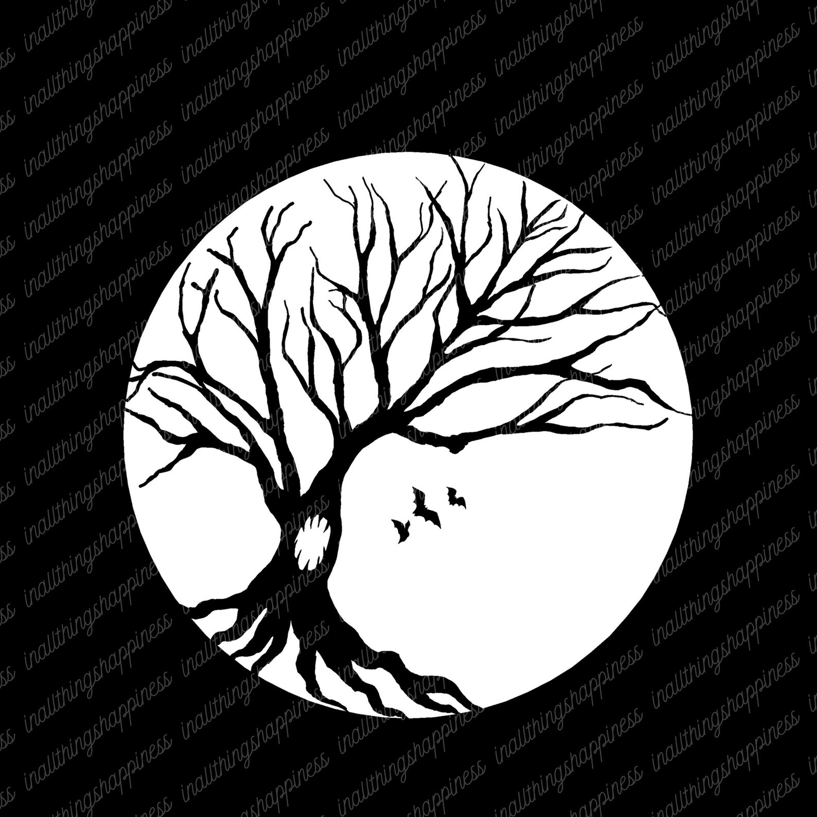 Creepy Tree Svg, Tree Svg, Dark Svg, Halloween Svg, Creepy Svg, Bat Svg ...