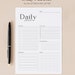 Printable Minimalist Daily Planner Undated Daily to Do List - Etsy