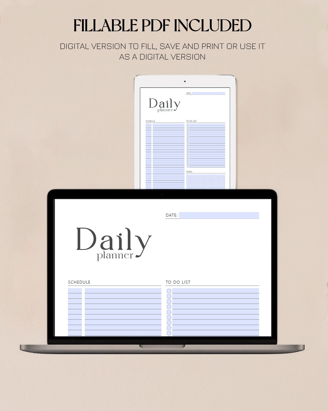 Printable Minimalist Daily Planner Undated Daily to Do List - Etsy