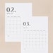 2023-2024 Monthly Calendar Printable Minimalist Vertical Desk Calendar ...