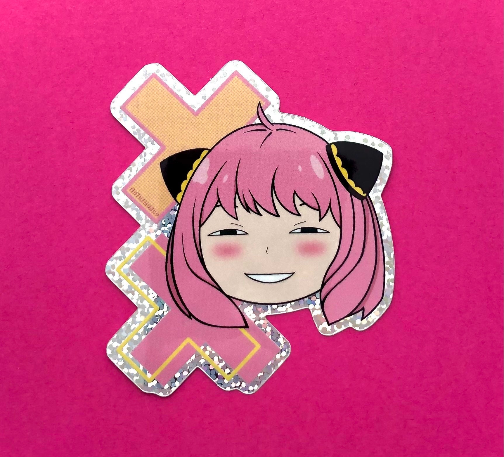 Anya Sticker, Anime Sticker, Cute Sticker, Vinyl Sticker, Pink Sticker ...