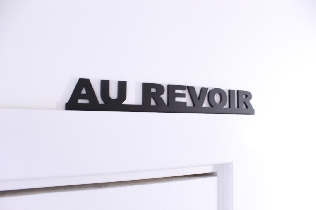 AU REVOIR Exit Sign, Shelf Decor, Wall Decor, Quirky Home Interior Door ...