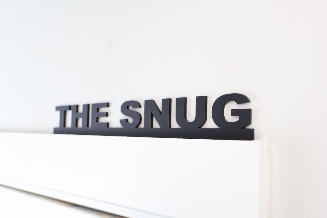 The Snug Door Sign, Door Topper, Shelf Decor, Door Frame Art, Wall ...