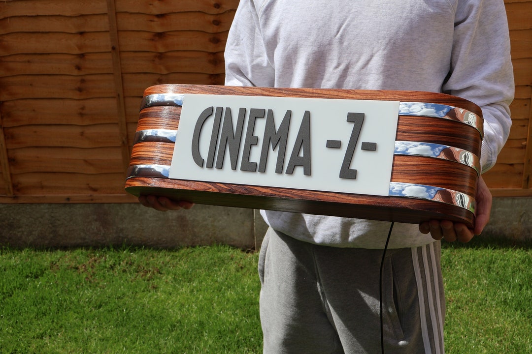 50's Retro Light up L.E.D Signs Real Luxury Wood Veneer. USB Powered ...