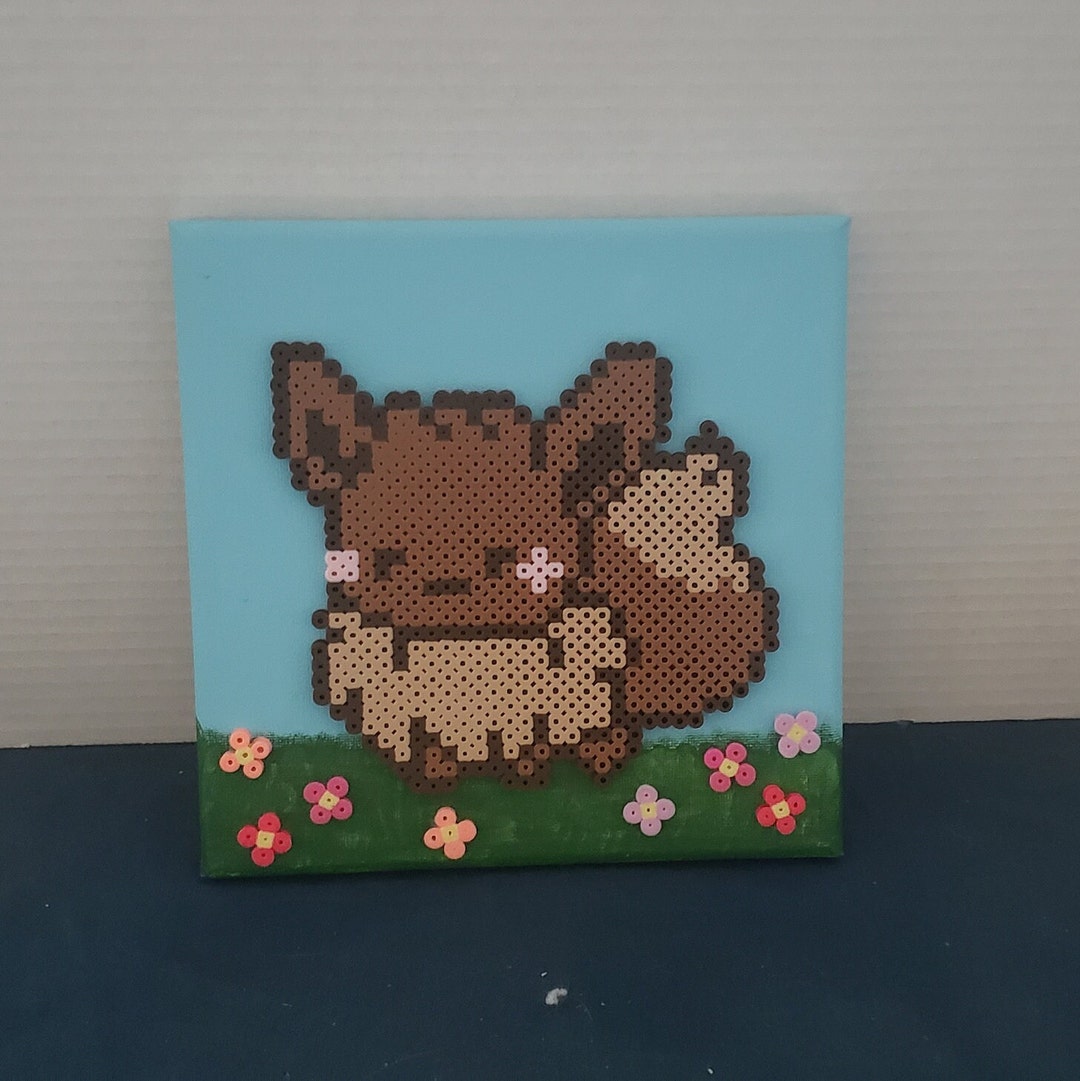 Pokemon Evee 3D Perler Pixel Art Canvas - Etsy