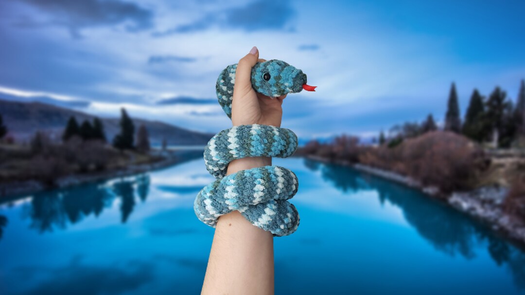 Mountain Stream Noodle Stress Relief Plush Amigurumi Snake - Etsy