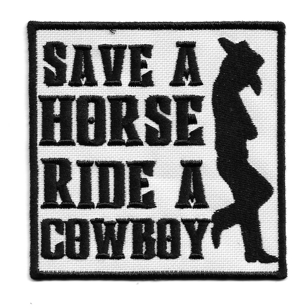 Save a Horse Ride a Cowboy Iron on Patch - Etsy
