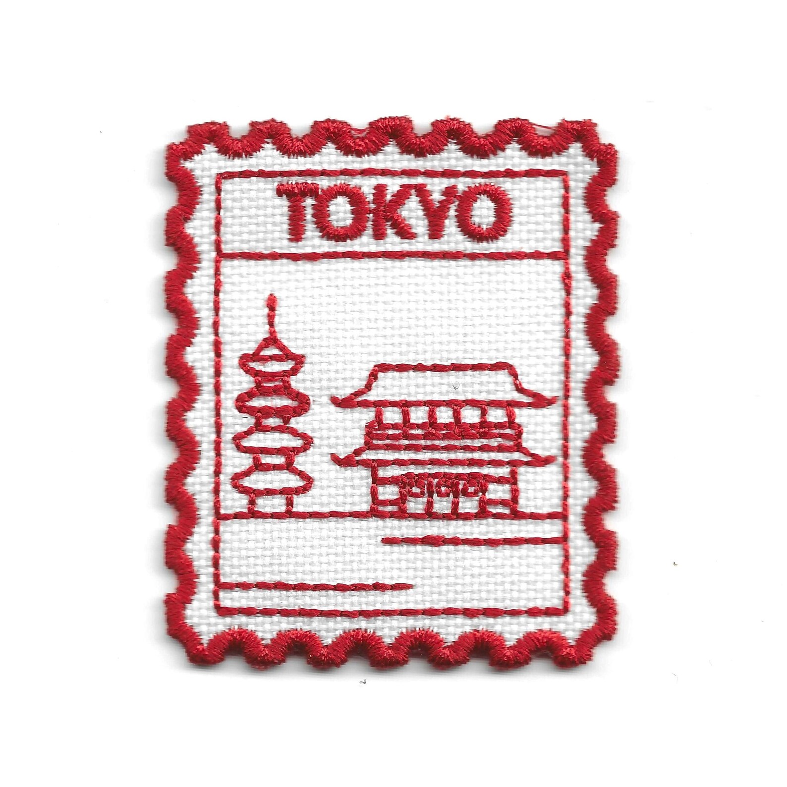 Tokyo Stamp Patch – Embroidered City Travel Souvenir – Retro Postage ...