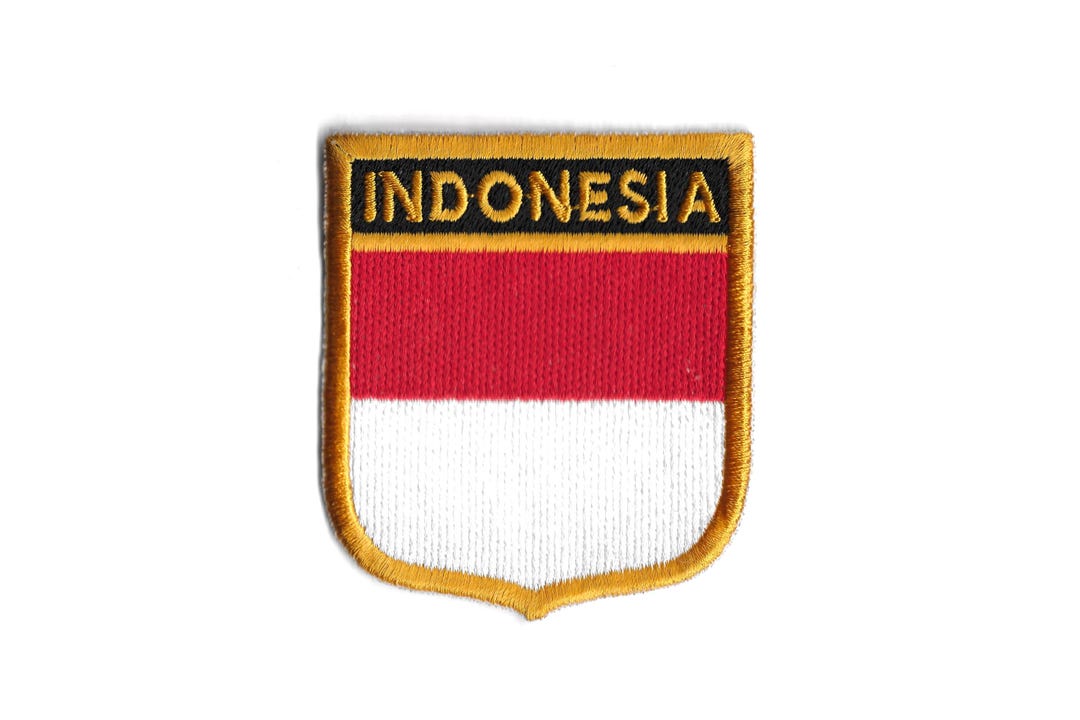 Indonesia Shield Patch Ásia Flag Embroidered Iron On - Etsy