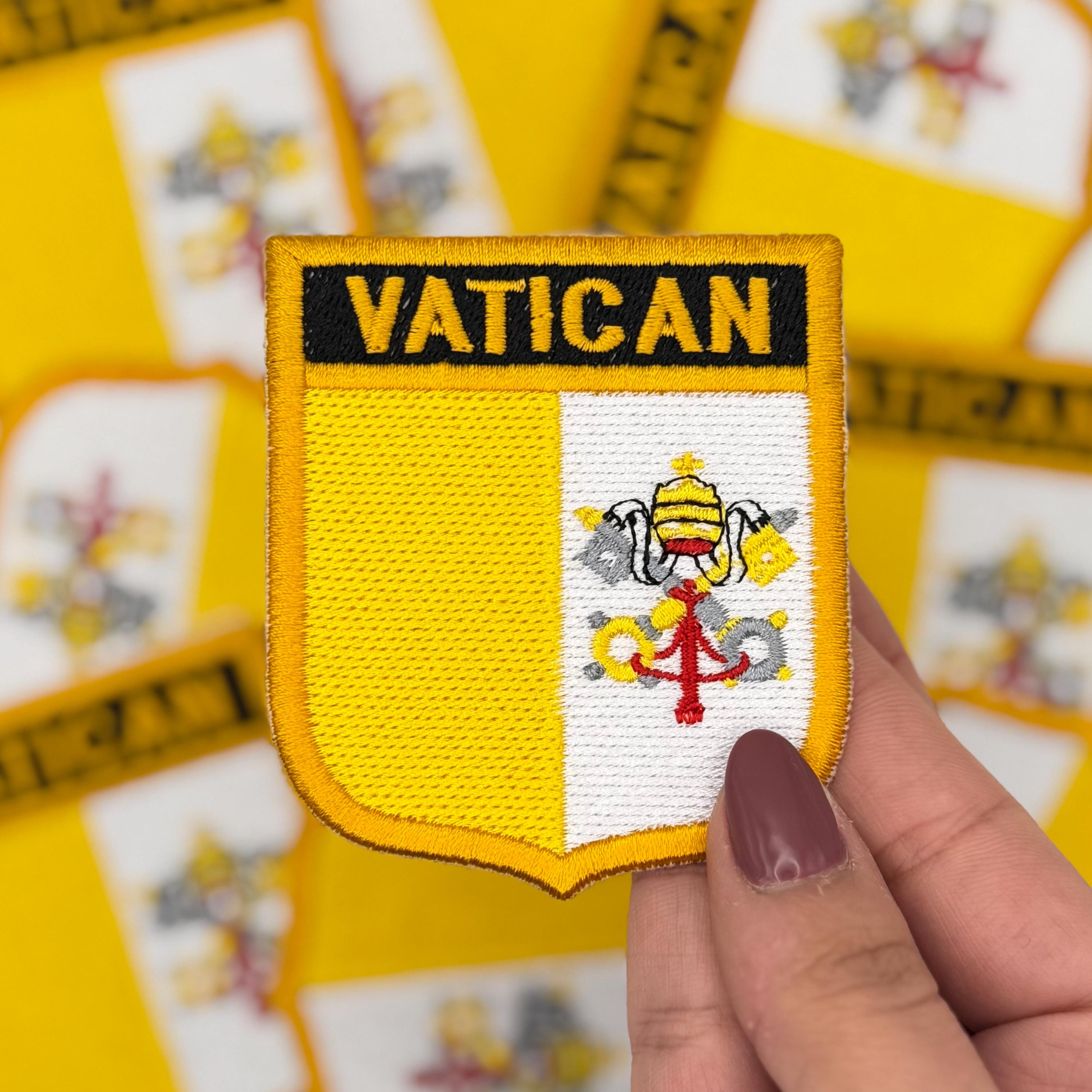 Vatican Flag Shield Patch – Embroidered Badge – Travel Souvenir Gift ...