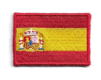 SPAIN FLAG PATCH Iron-on Embroidered Applique Top Quality - Etsy