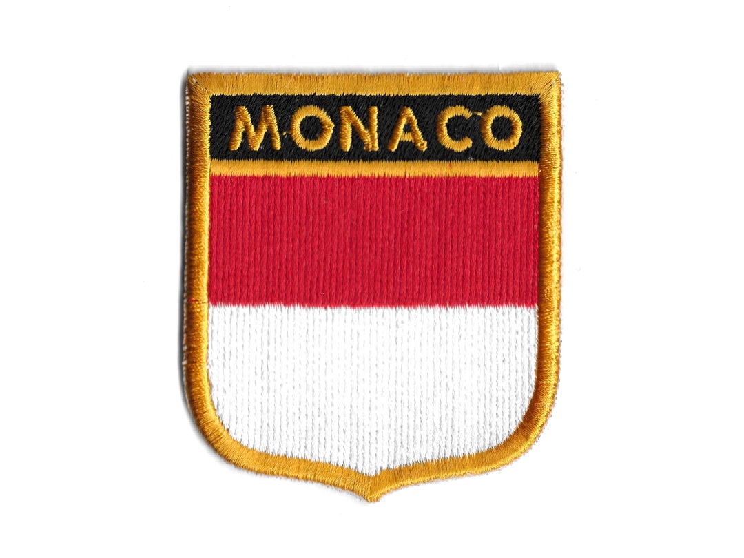 Monaco Shield Patch Europe Flag Embroidered Iron On - Etsy
