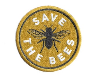 Save the Bees Honey Insects Yellow Bee Bumble Fun Patch Embroidered - Etsy