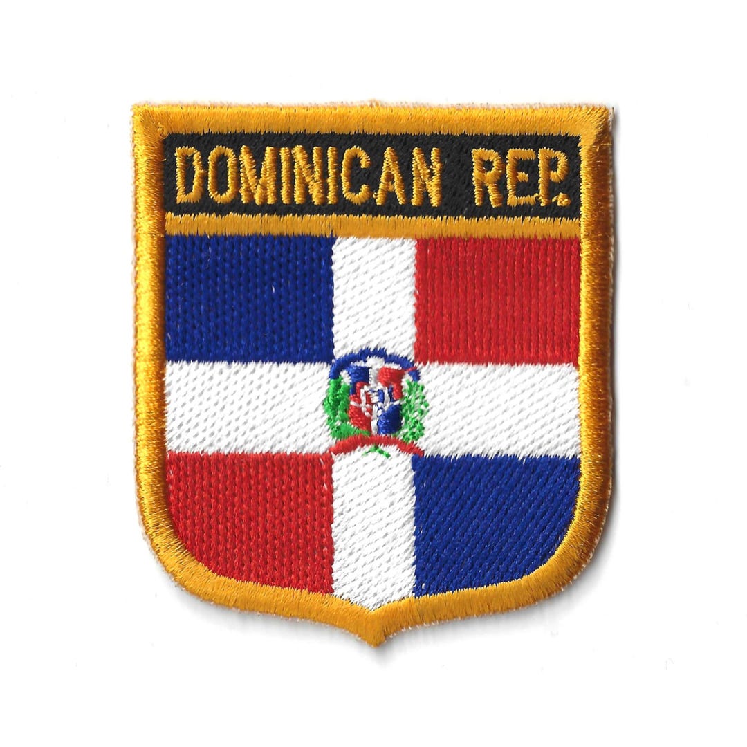 Dominican Republic Flag Shield Patch – Embroidered Badge – Santo Domingo Gift – Travel Souvenir ...