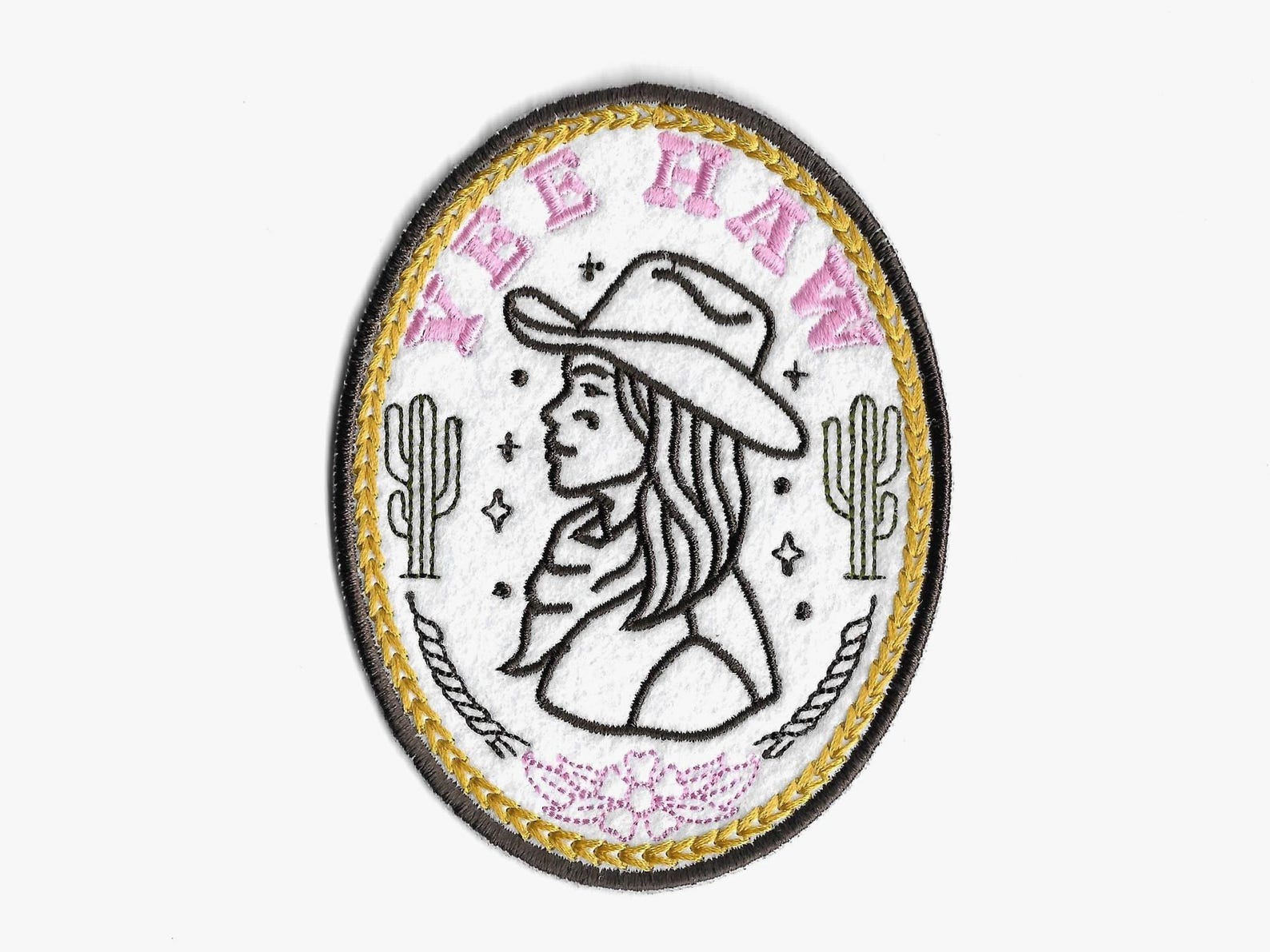 Yee Haw Western - Patch Howdy Patch com bordado de vaqueira e cowboy ...