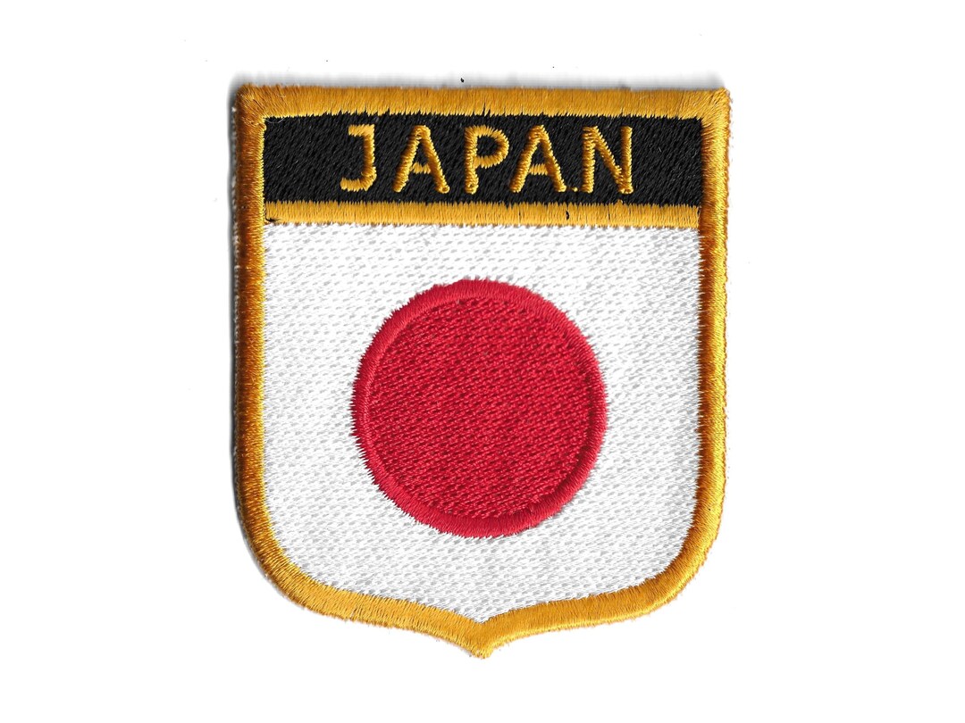 Japan Shield Patch Ásia Flag Embroidered Iron On - Etsy