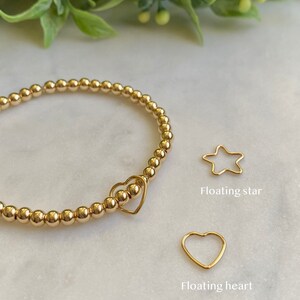 Gold Floating Charm Bracelet - Etsy
