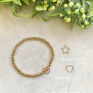 Gold Floating Charm Bracelet - Etsy