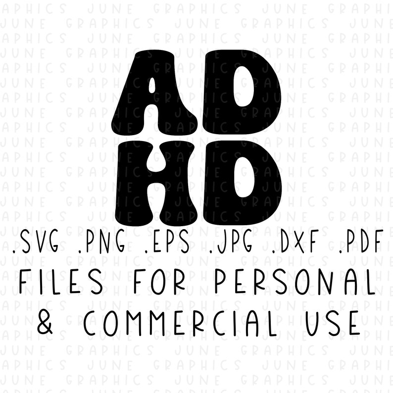 ADHD SVG PNG Eps Jpg Dxf Pdf Instant Download Retro - Etsy
