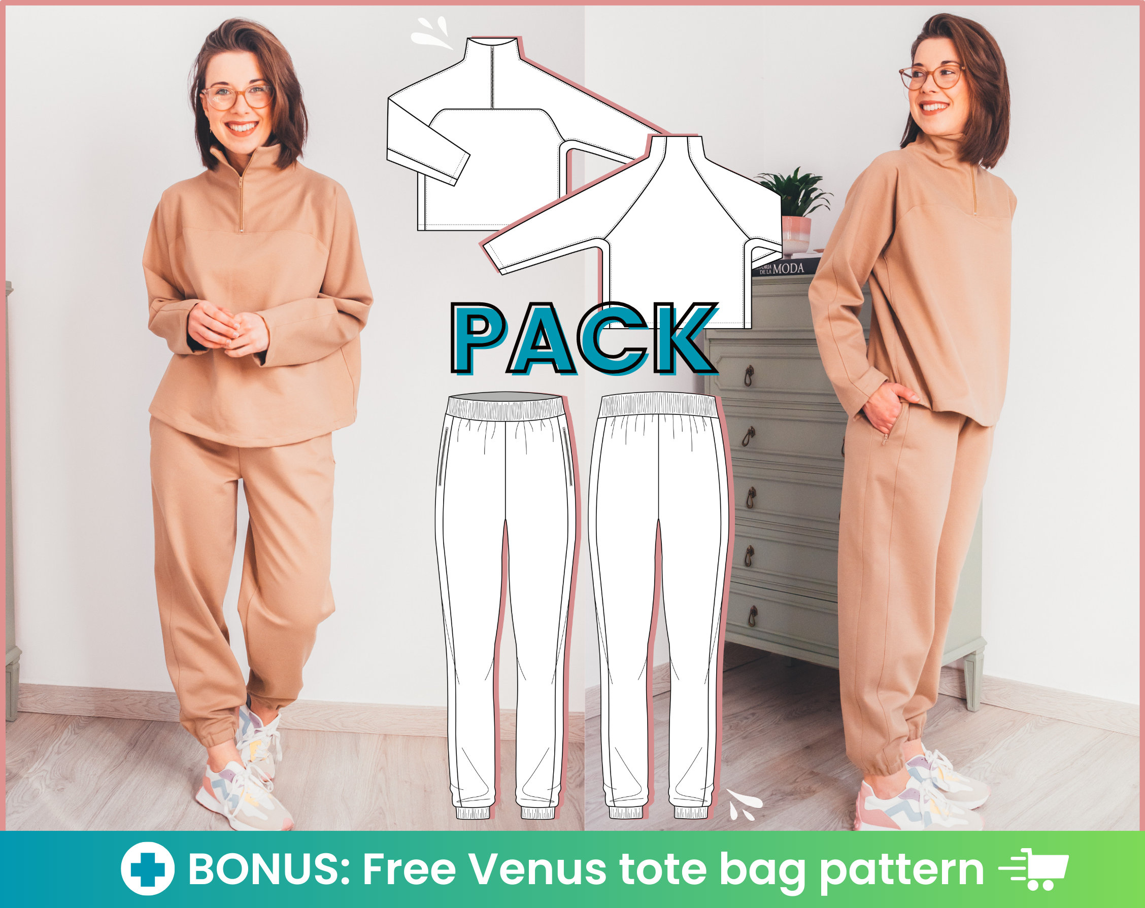 Lounge Set Sewing Pattern Pdf Sew the Perfect Women Sweat - Etsy