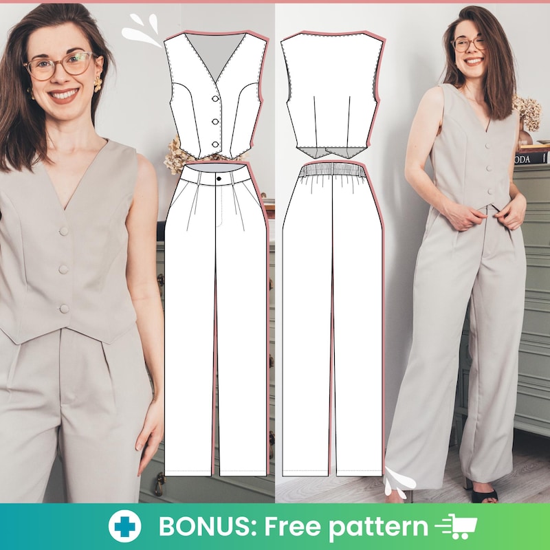 Womens Pants Suits Patterns - Etsy