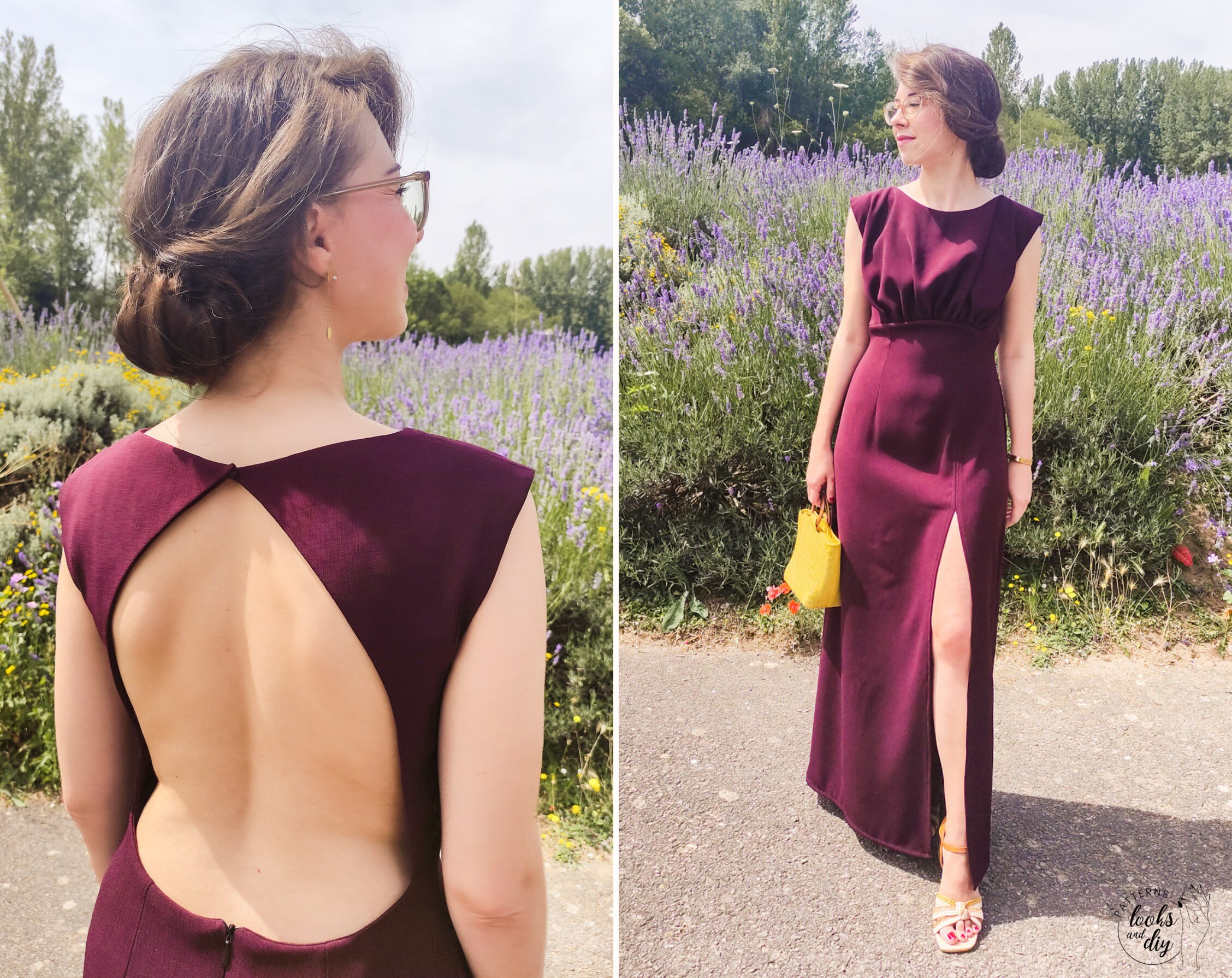 Maxi Dress Sewing Pattern. Women A Line Slit Prom Dress Pattern PDF ...
