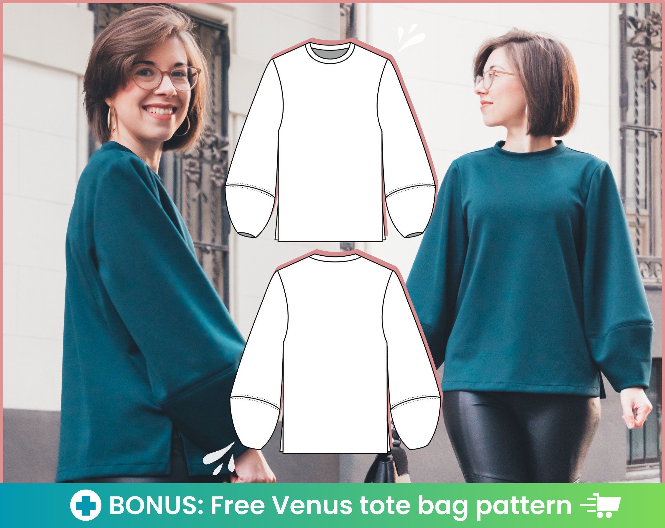 Sweatshirt Pattern Download, Print and Sew With Me This Women's Sweater ...