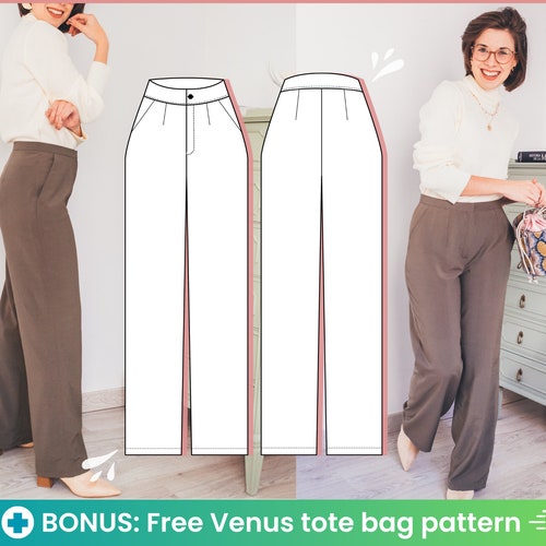 High Waisted Pants Pattern Learn How to Sew a Pair of Easy - Etsy