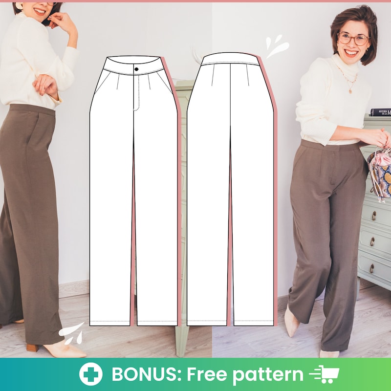 High Waisted Pants Pattern - Etsy