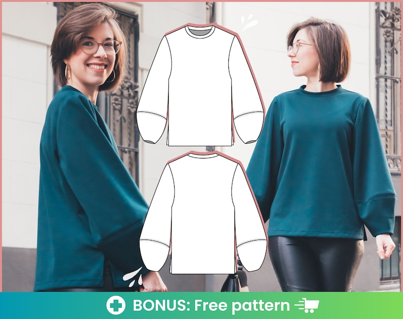 Sweatshirt Pattern | Download, Print and Sew With Me This Women's ...