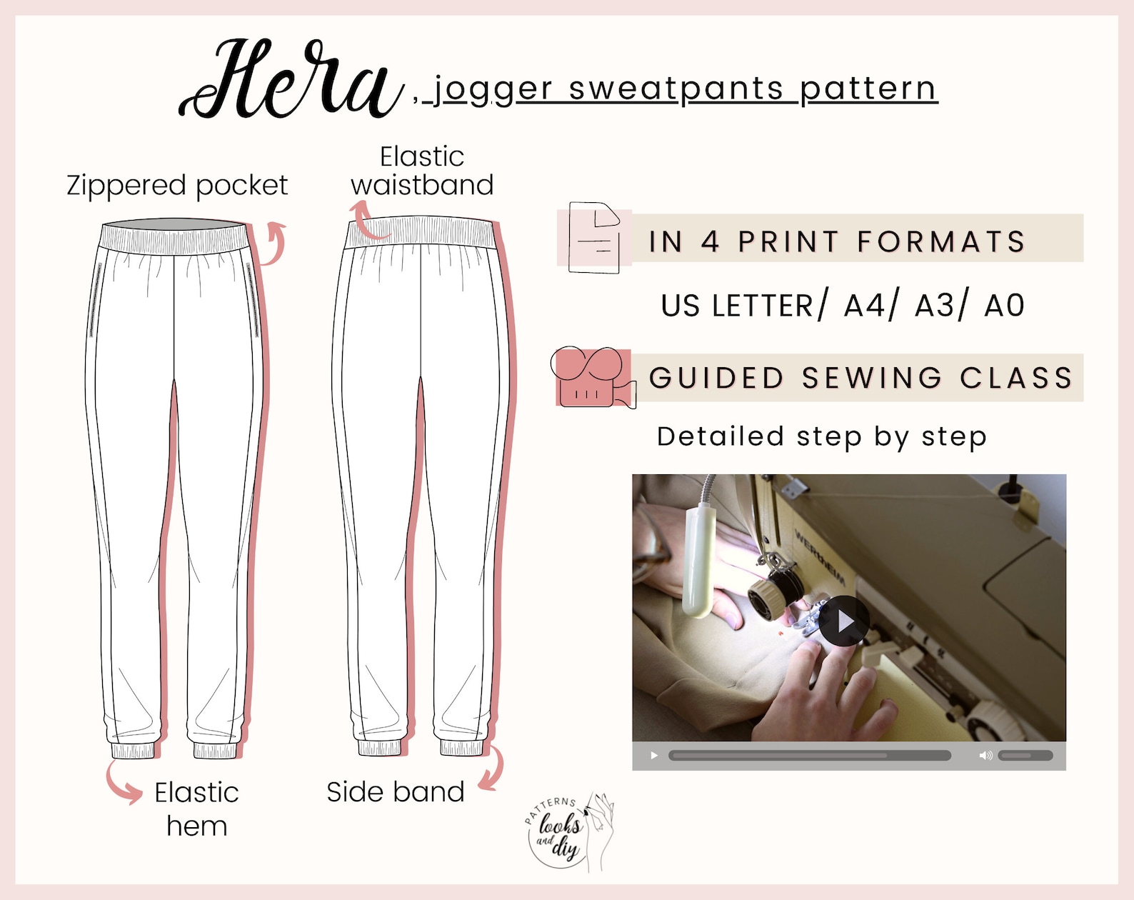 Sweatpants Women Sewing Pattern | Sew the Perfect Lounge Pants. Joggers ...