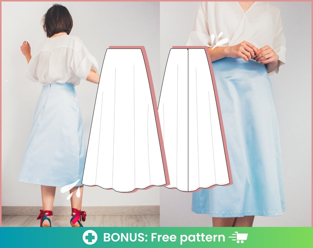 A Line Skirt Pattern | Learn How to Sew a Midi Skirt Pattern With This ...