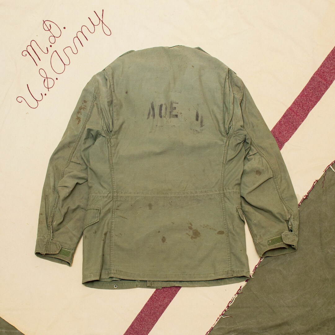 60s Vintage US Navy 'AOE-1' Stencilled OG-107 M65 - Etsy