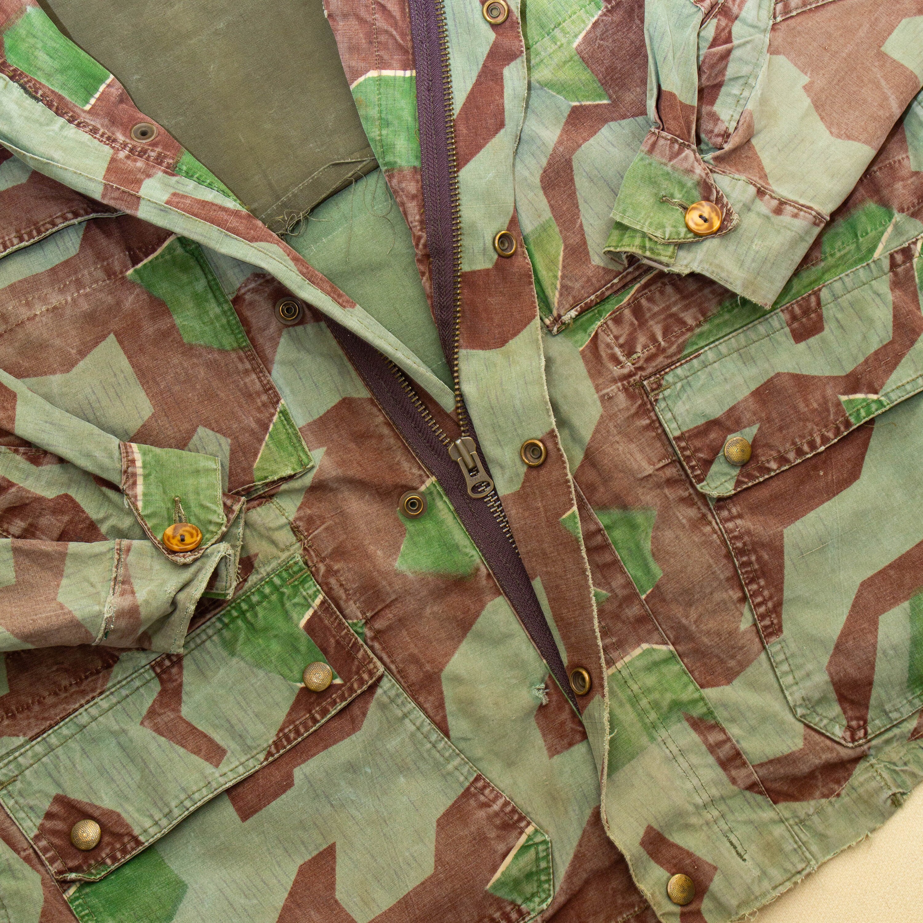 Rare 50s Vintage German Army Splintermuster Camo Field Rare 50s Vintage German Army Splintermuster Camo Field