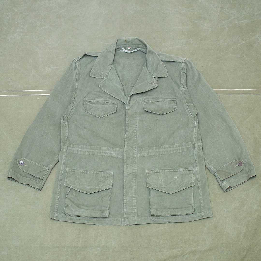 40s Vintage French Army M47 HBT Field Jacket Medium - Etsy