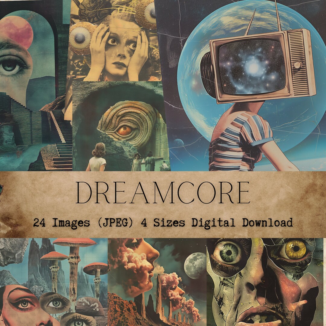 Dreamcore - 24 Images (4 Sizes) // Scrapbook Images // Digital Collage ...