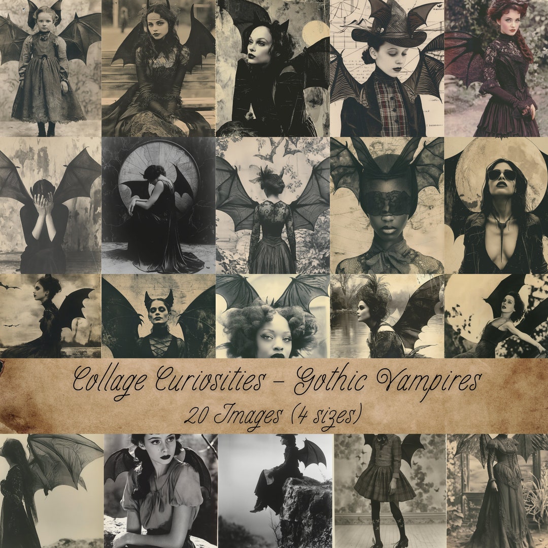 Collage Curiosities - Gothic Vampires - 20 Images (4 Sizes ...