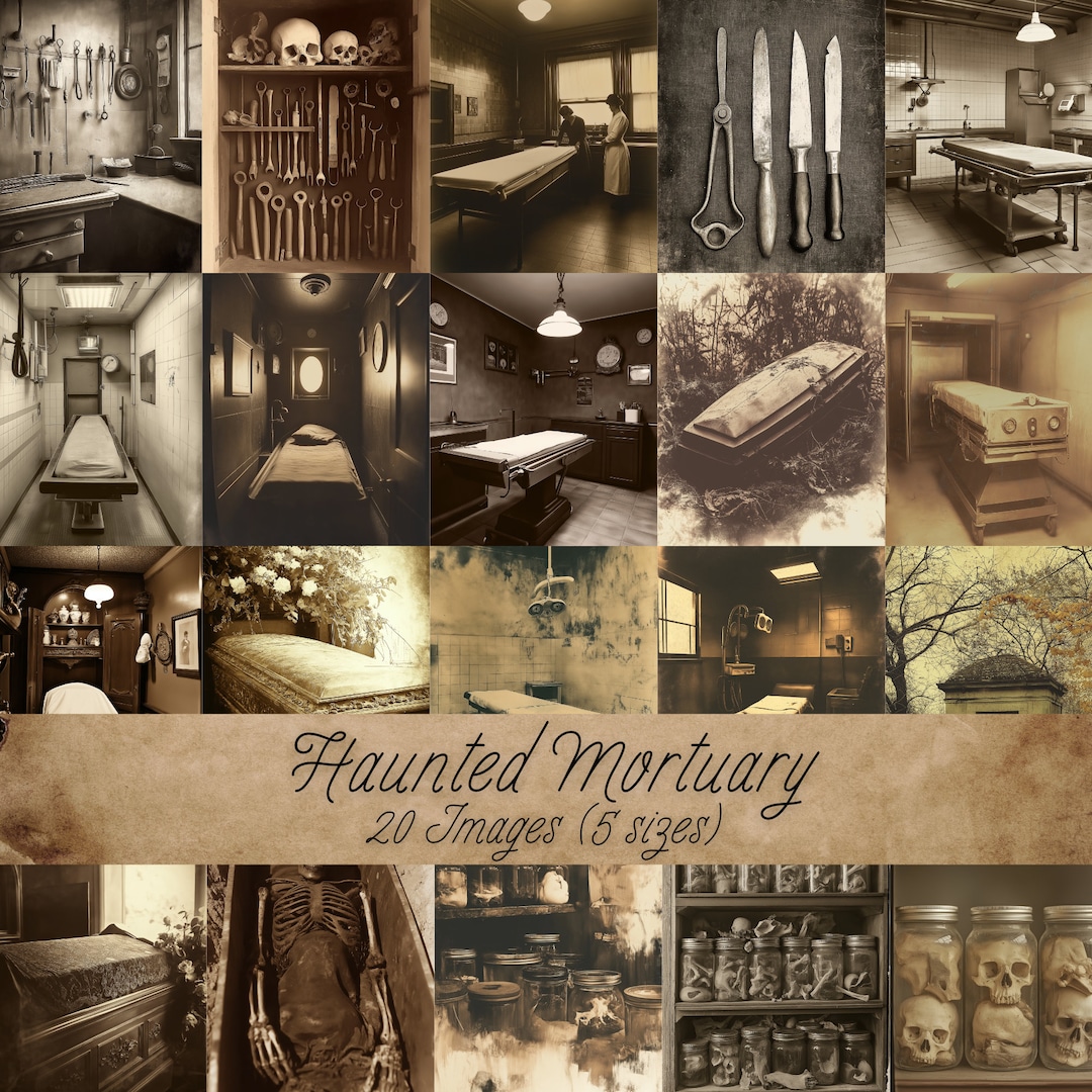 Haunted Mortuary - 20 Images (5 Sizes) // Scrapbook Images // Collage ...