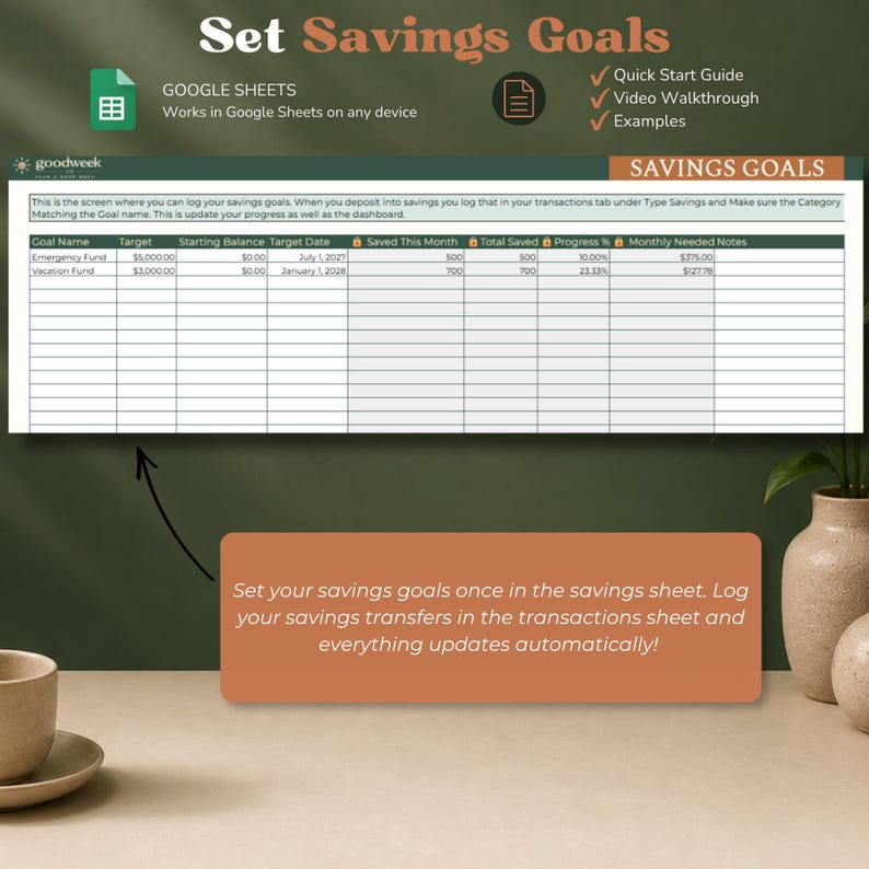 Simple Monthly Expense Tracker Spreadsheet | Monthly Budget Tracker ...