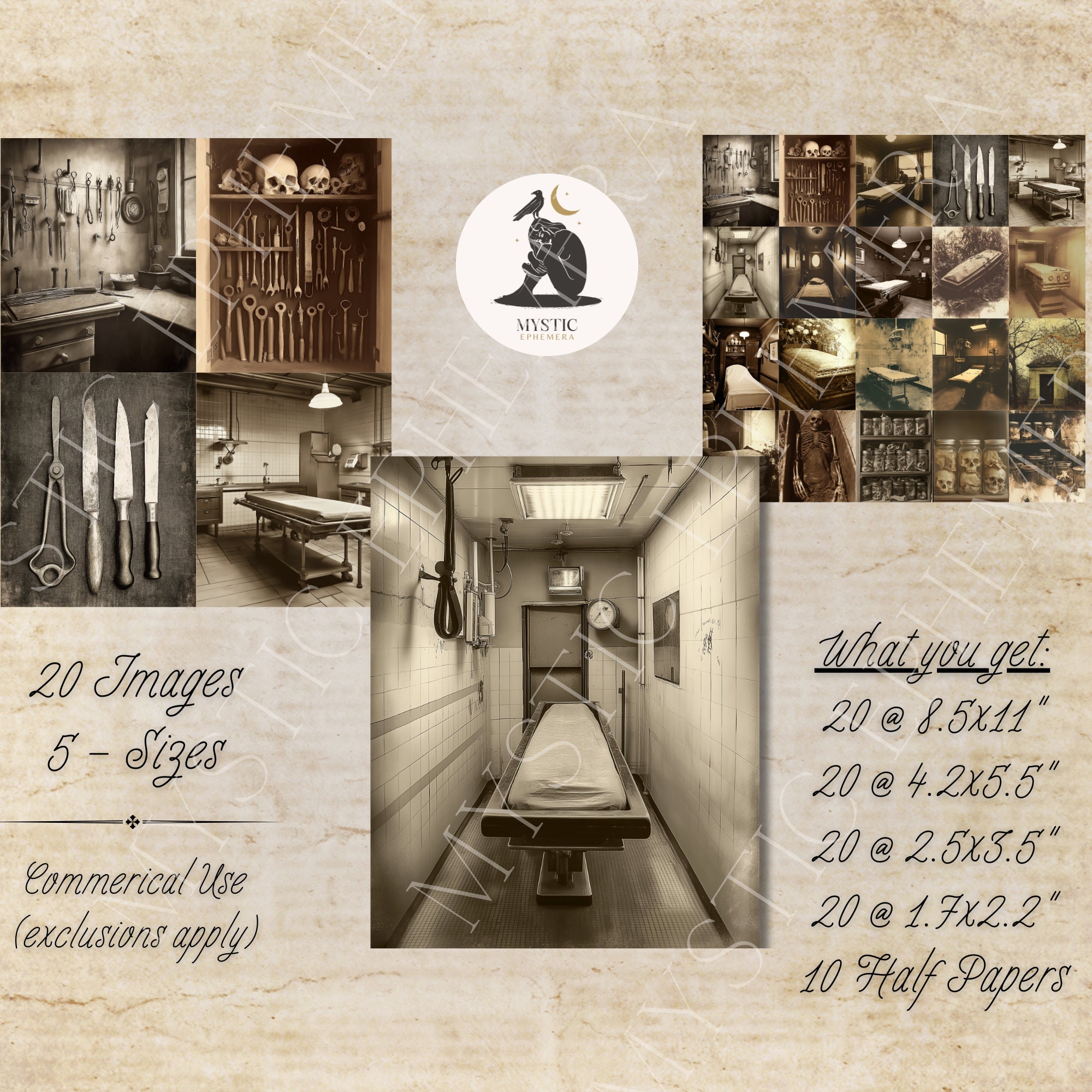 Haunted Mortuary - 20 Images (5 Sizes) // Scrapbook Images // Collage ...