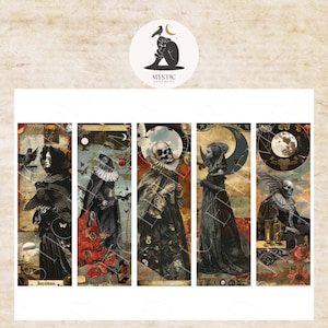 Gothic Collage Bookmarks, Printable Bookmarks - Etsy