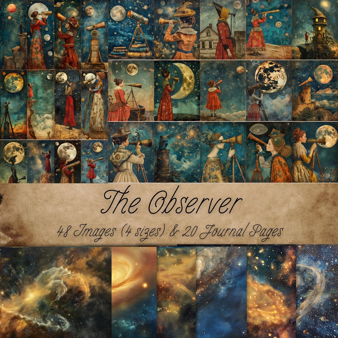 The Observer Junk Journal Kit - 48 Images, 9 Printable Sheets, & 20 ...
