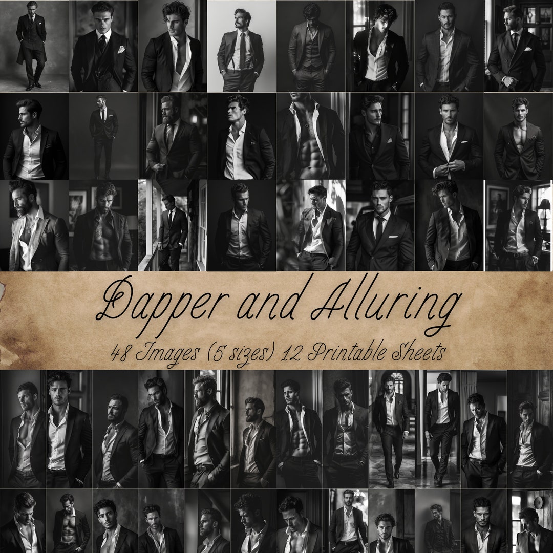 Dapper and Alluring - 48 Images & 12 Printable Sheets - Etsy