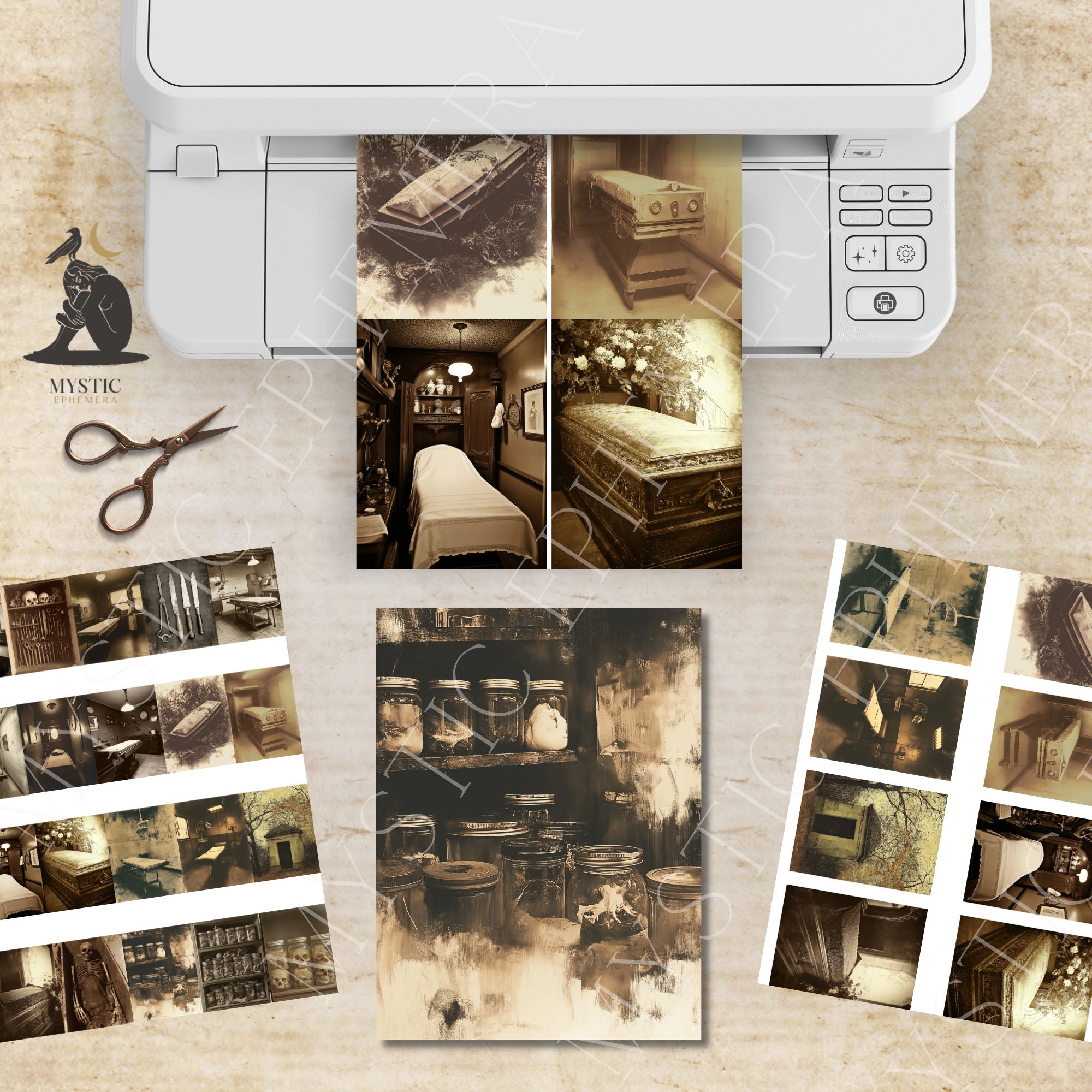 Haunted Mortuary - 20 Images (5 Sizes) // Scrapbook Images // Collage ...