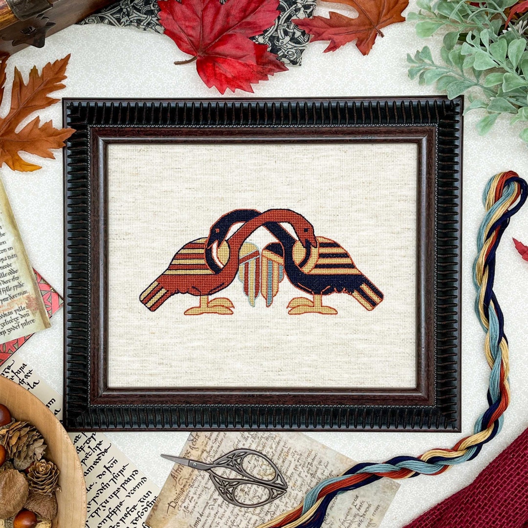 Bayeux Tapestry Cross Stitch Pattern: Entwined Birds | PDF Instant ...